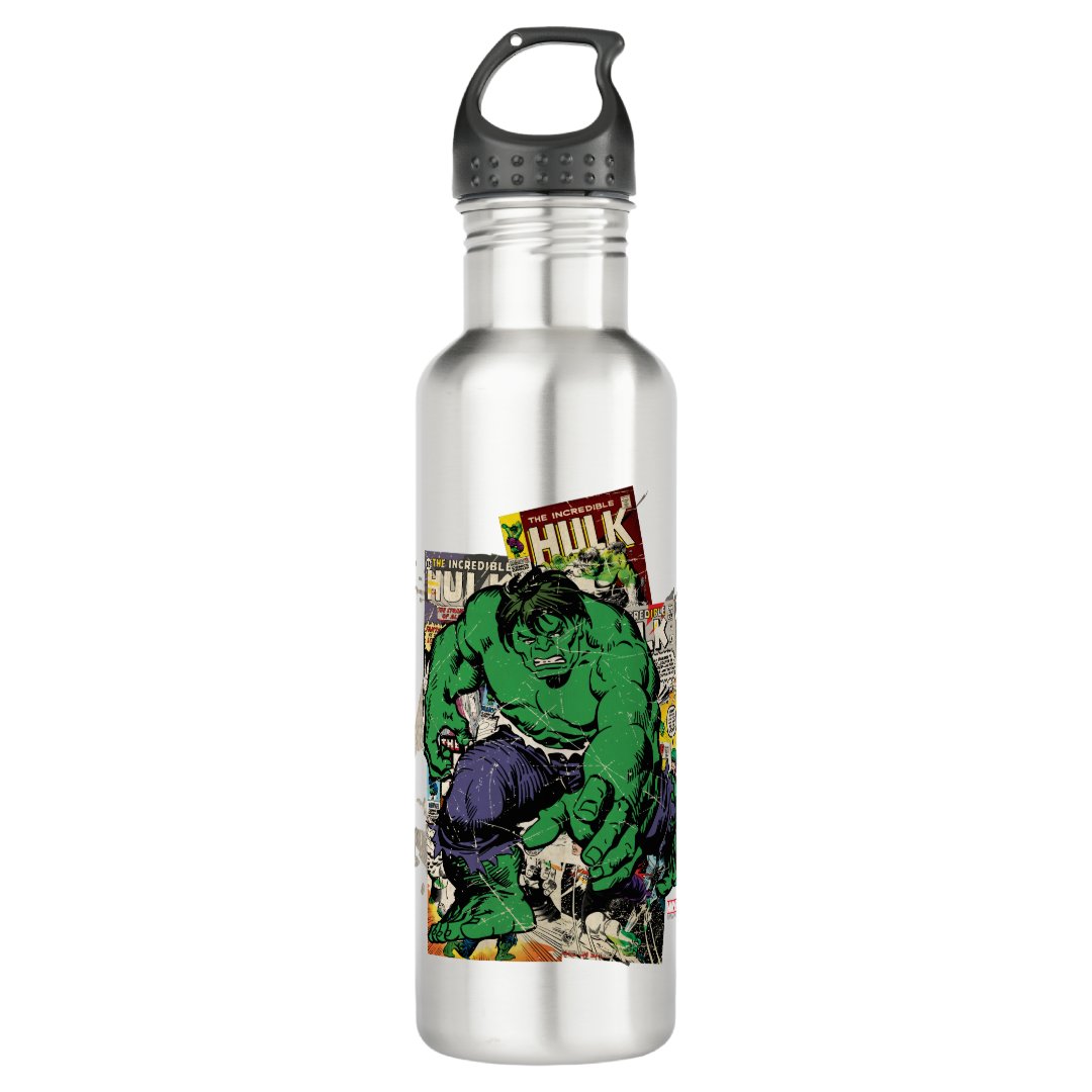 Hulk Retro Comic Graphic Stainless Steel Water Bottle | Zazzle