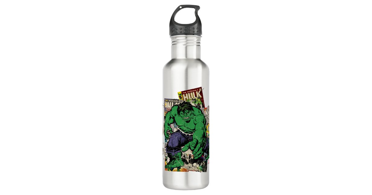 Hulk Retro Comic Graphic Stainless Steel Water Bottle | Zazzle