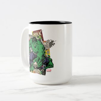 Hulk Retro Comic Graphic Two-Tone Coffee Mug | Zazzle