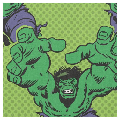 Hulk Retro Grab Fabric | Zazzle