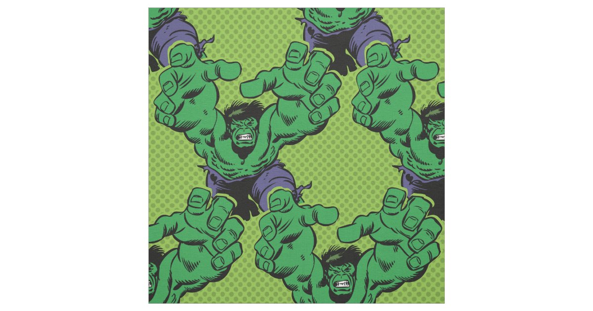 Hulk Retro Grab Fabric | Zazzle