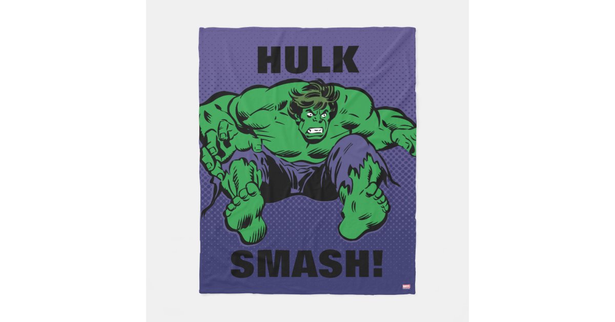 Hulk Retro Jump Fleece Blanket | Zazzle