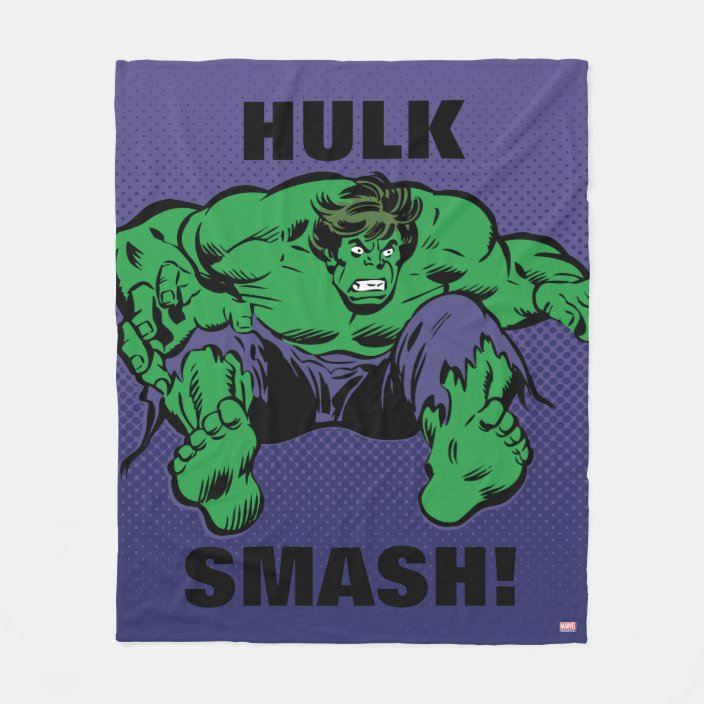 Hulk Retro Jump Fleece Blanket | Zazzle.com