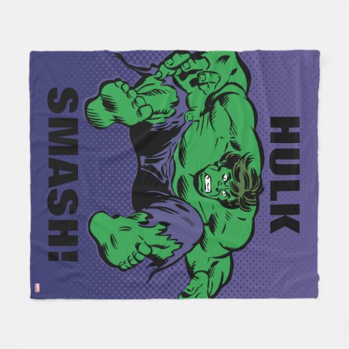Hulk Retro Jump Fleece Blanket | Zazzle