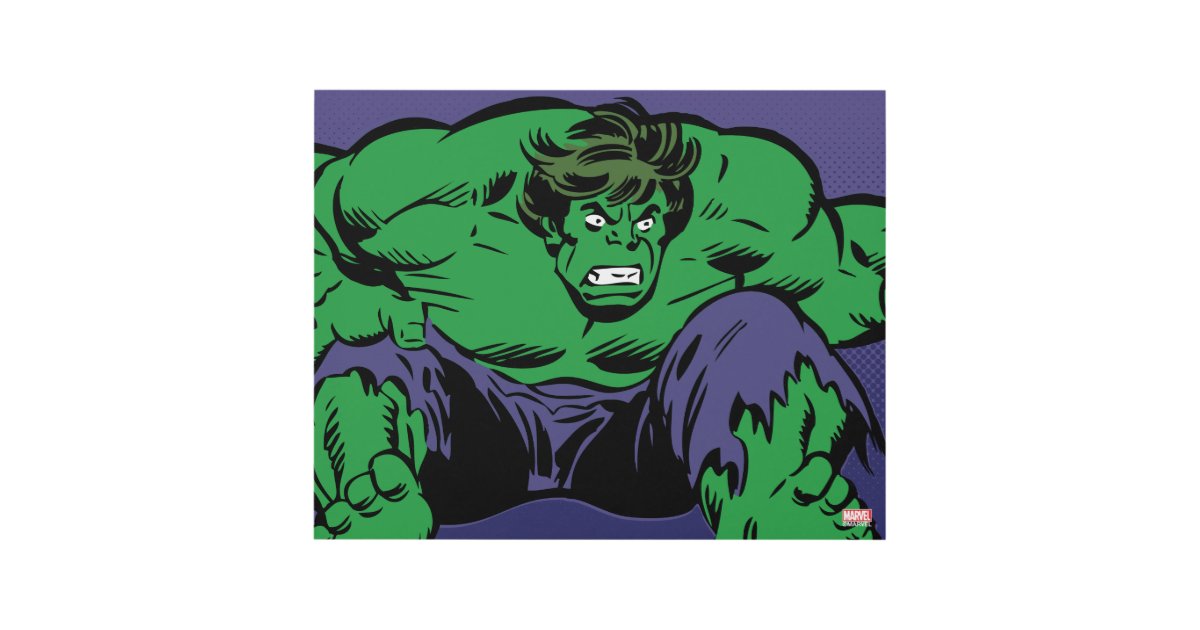 Hulk Retro Jump Panel Wall Art | Zazzle