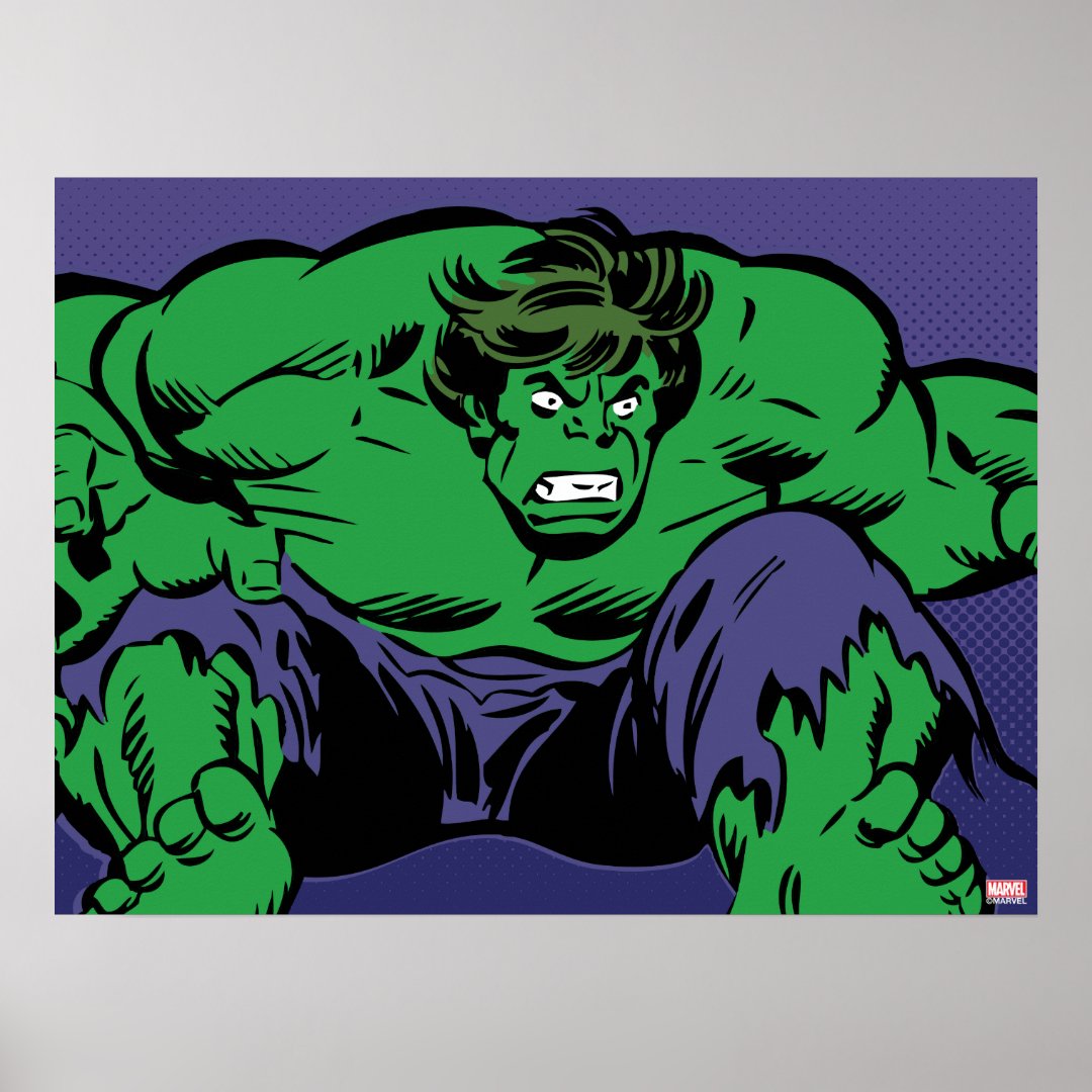 Hulk Retro Jump Poster | Zazzle
