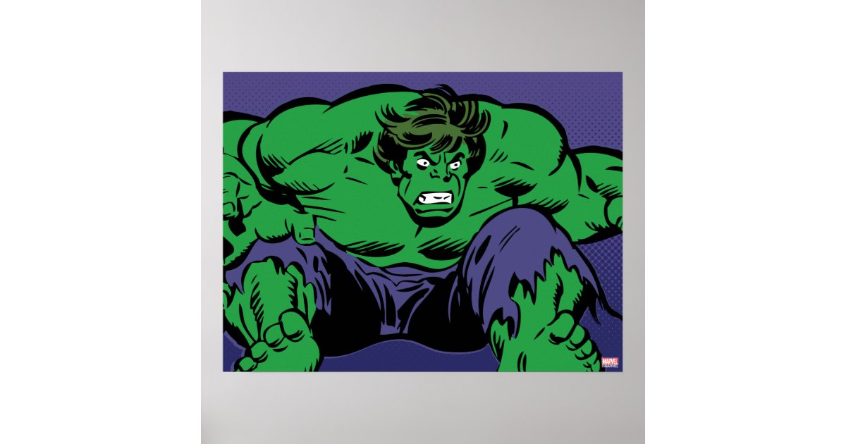 Hulk Retro Jump Poster | Zazzle