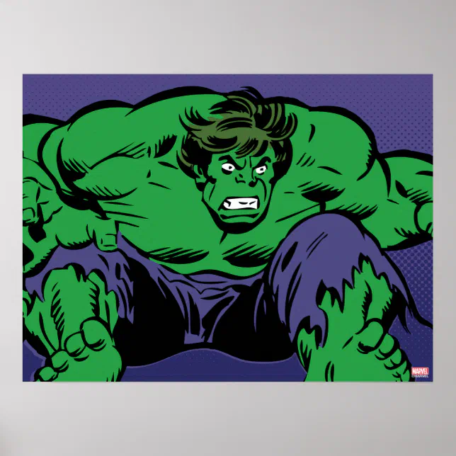 Hulk Retro Jump Poster | Zazzle