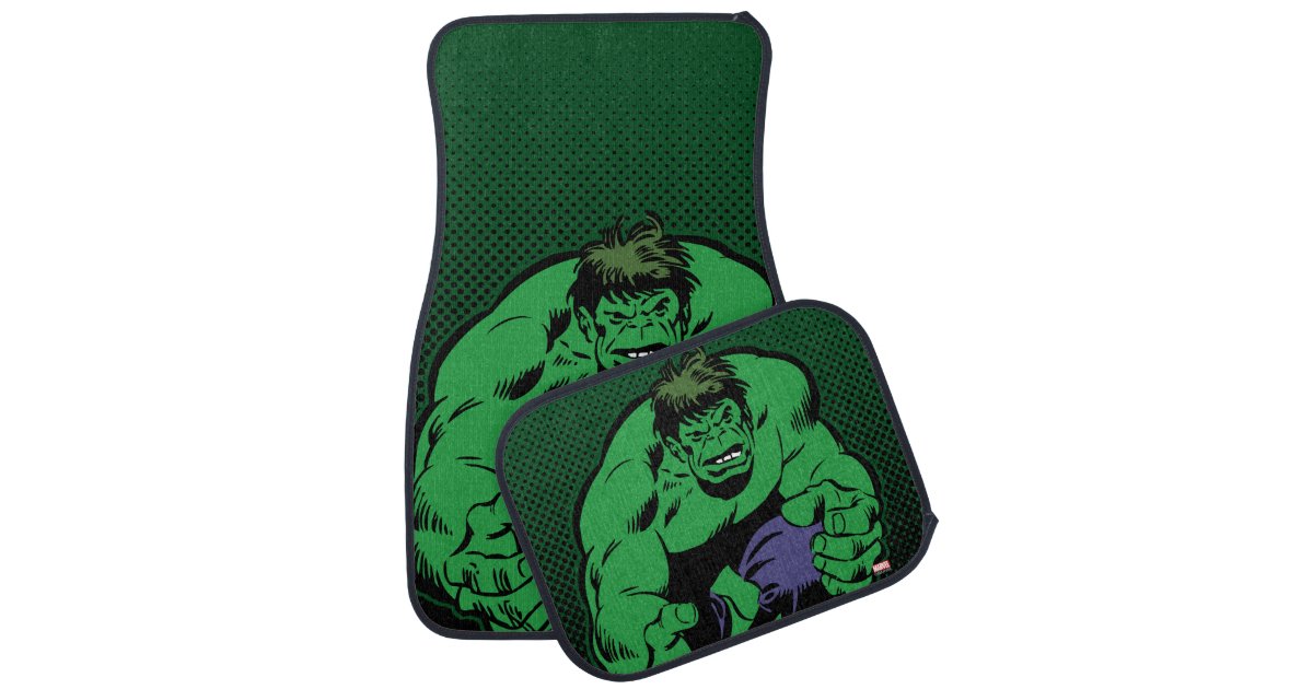 Hulk Retro Stomp Car Floor Mat | Zazzle