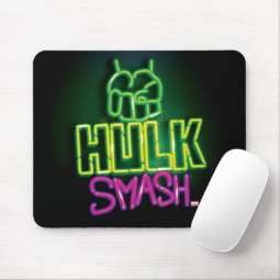 Hulk Smash Neon Graphic Mouse Pad | Zazzle