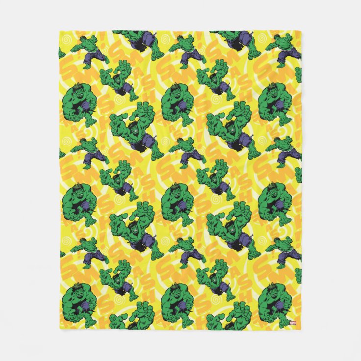Hulk Smash Poses Pattern Fleece Blanket | Zazzle
