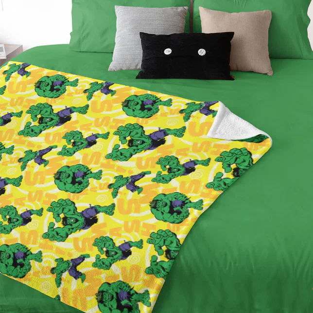 Hulk Smash Poses Pattern Fleece Blanket | Zazzle