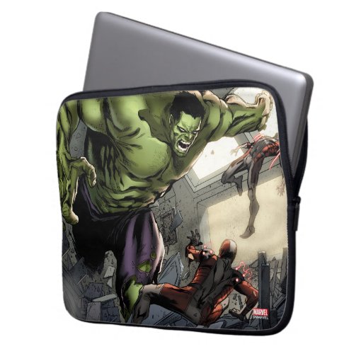 Hulk Smashing His Enemies Laptop Sleeve | Zazzle