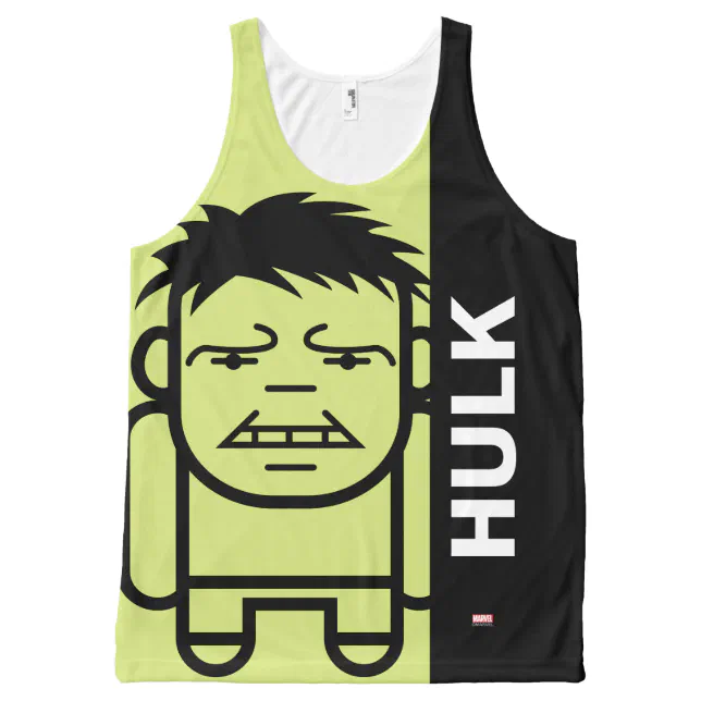 Hulk Stylized Line Art All-Over-Print Tank Top | Zazzle