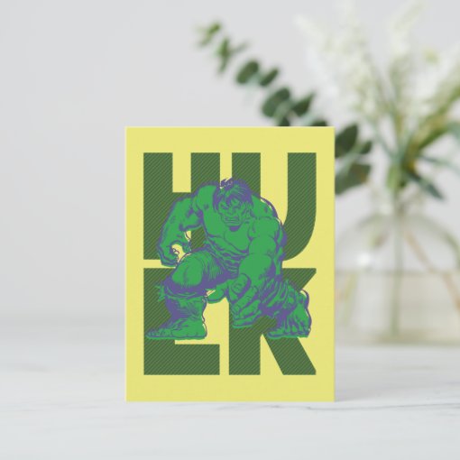 Hulk Typography Character Art Postcard | Zazzle