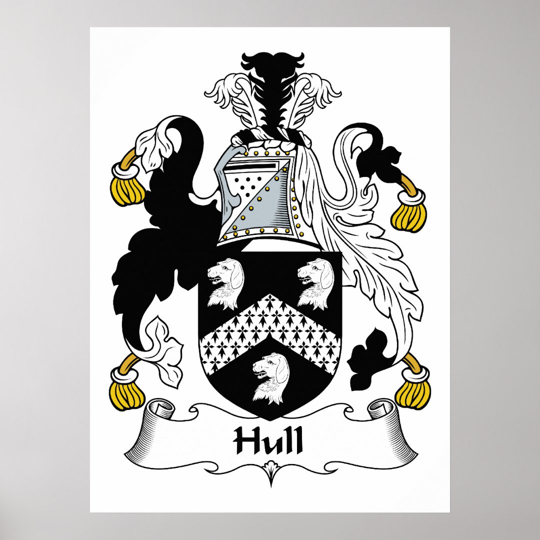 Hull Family Crest Poster | Zazzle