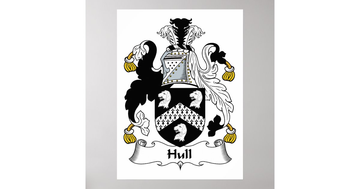 Hull Family Crest Poster | Zazzle