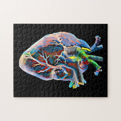 Human Anatomy biology Heart Original Abstract Art Jigsaw Puzzle | Zazzle