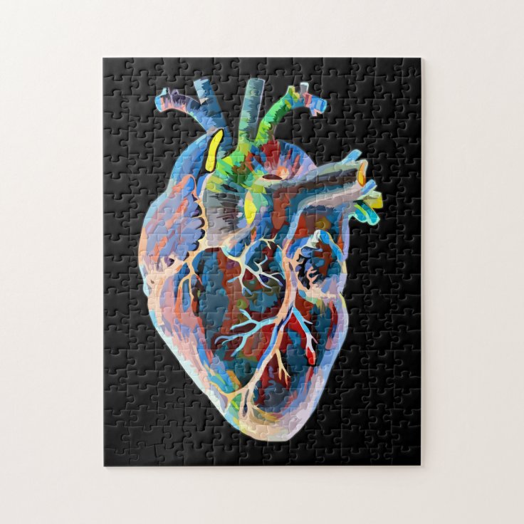 Human Anatomy biology Heart Original Abstract Art Jigsaw Puzzle | Zazzle