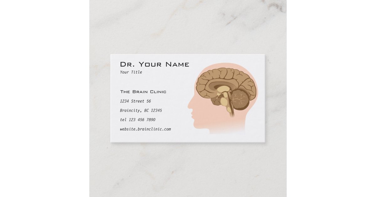 Human brain anatomy Business Card | Zazzle