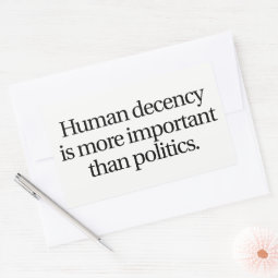 Human Decency Sticker | Zazzle
