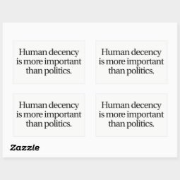 Human Decency Sticker | Zazzle