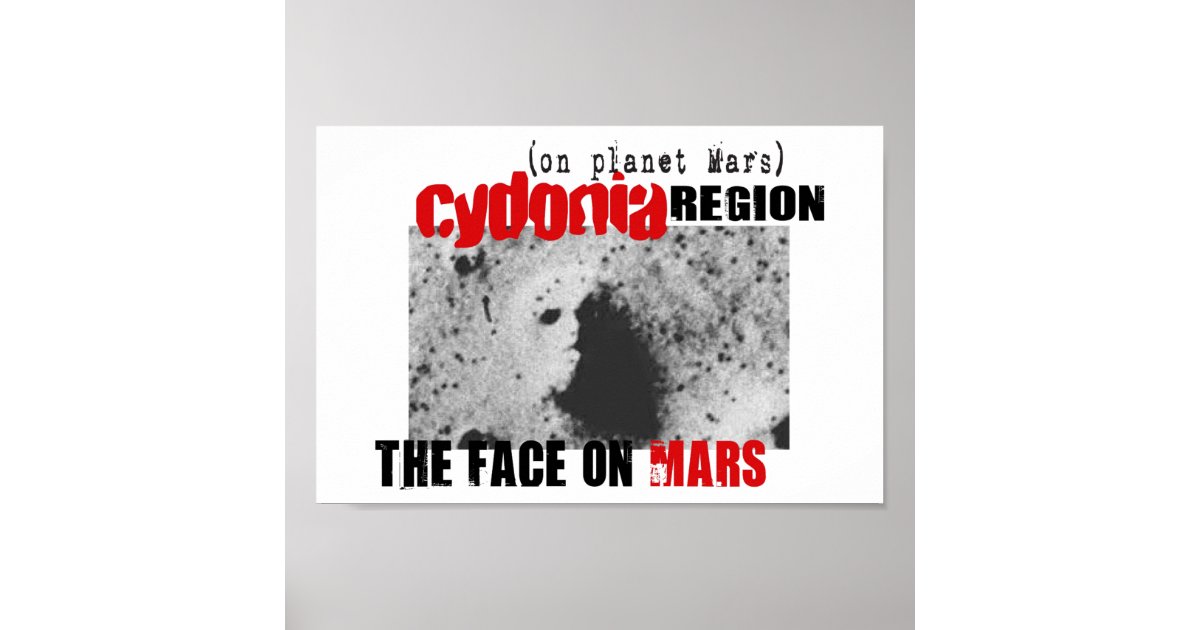 Human Face on Planet Mars Poster | Zazzle