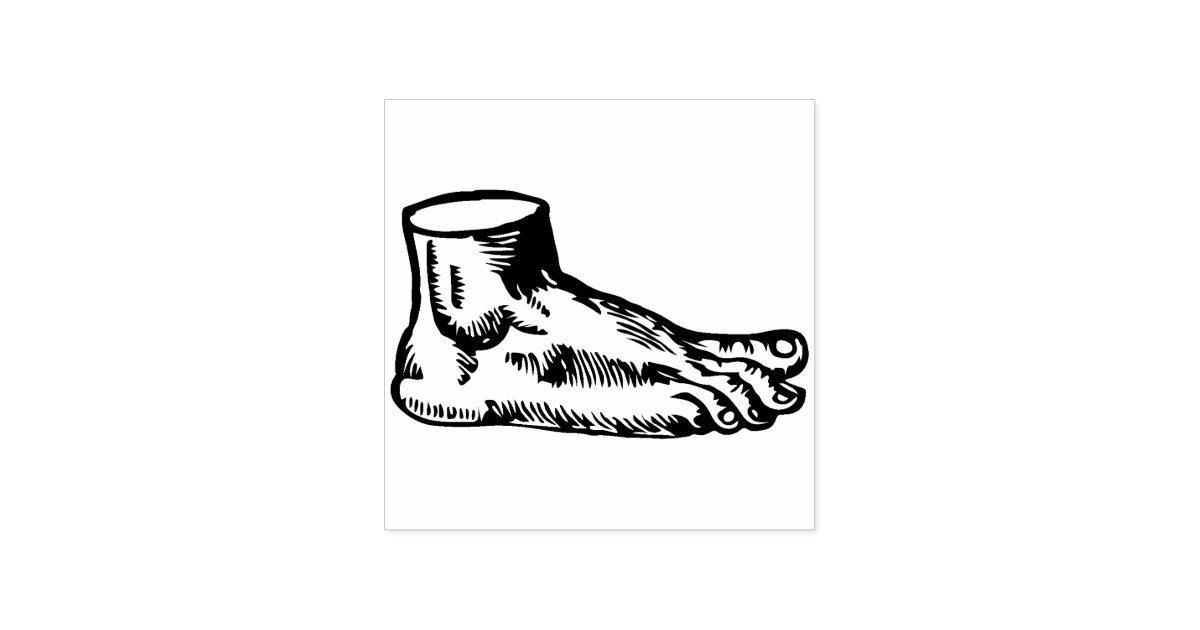Human Foot Rubber Stamp | Zazzle