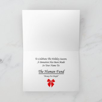 Human Fund Holiday Card | Zazzle