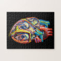 human heart biology anatomy abstract art jigsaw puzzle | Zazzle