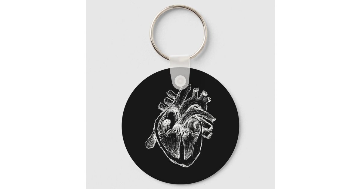 Human Heart Keychain | Zazzle