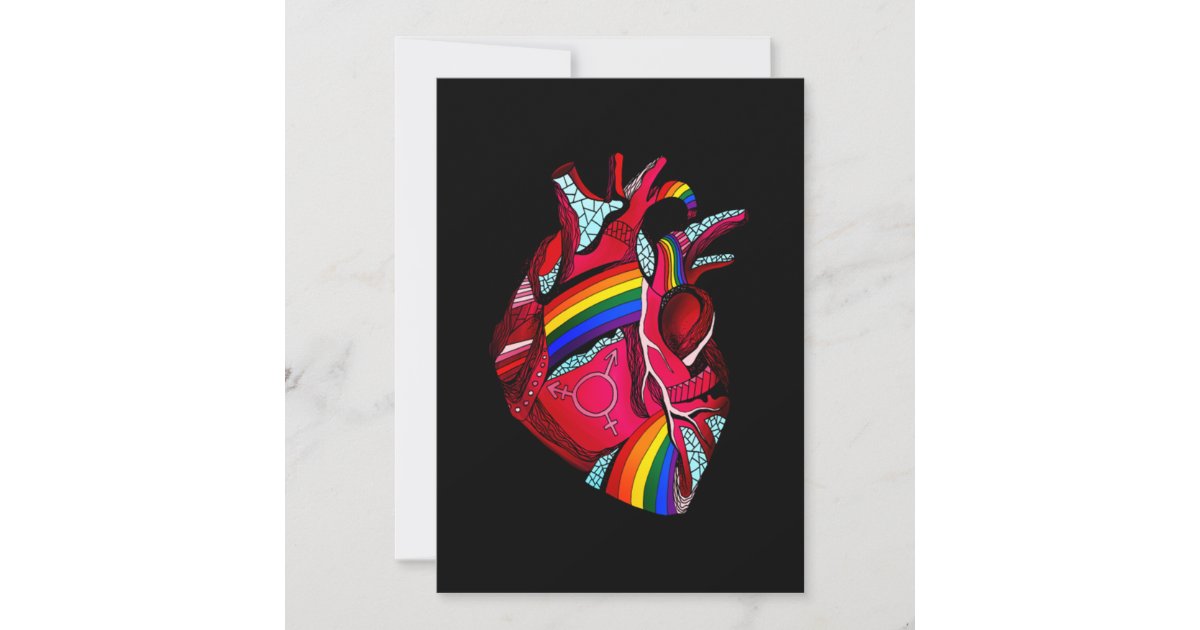HUMAN LGBT Flag Gay Pride Month Transgender Invitation | Zazzle