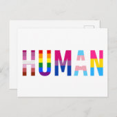 HUMAN LGBT Flag Gay Pride Month Transgender Postcard | Zazzle