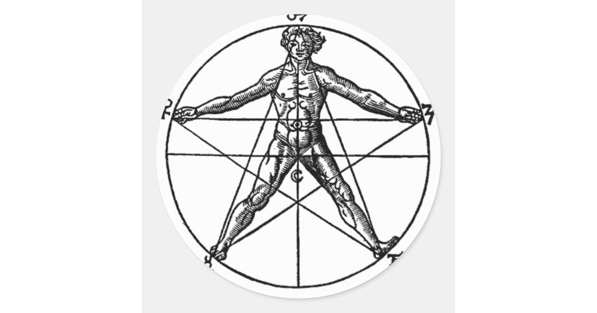 Human Pentacle Sticker | Zazzle
