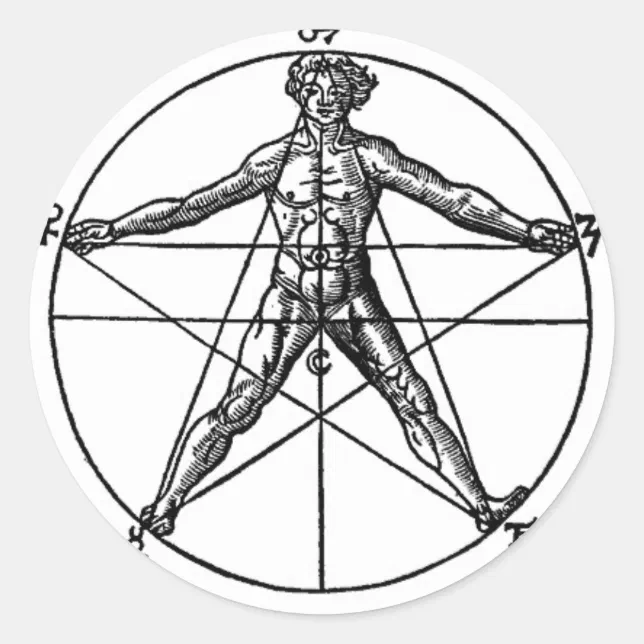 Human Pentacle Sticker | Zazzle