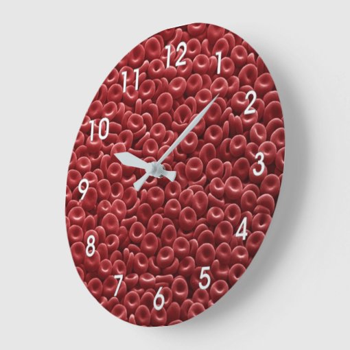 HUMAN RED BLOOD CELLS LARGE CLOCK | Zazzle