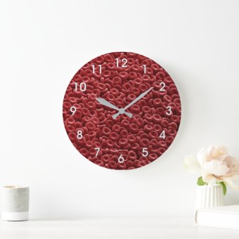 HUMAN RED BLOOD CELLS LARGE CLOCK | Zazzle