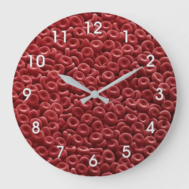 HUMAN RED BLOOD CELLS LARGE CLOCK | Zazzle