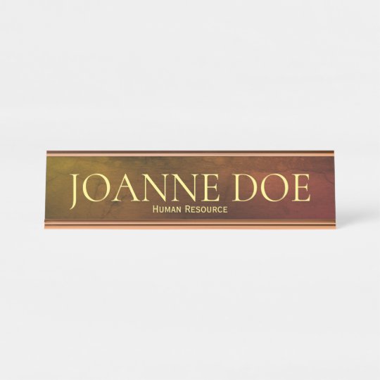 Human Resource Desk Name Plate | Zazzle.com