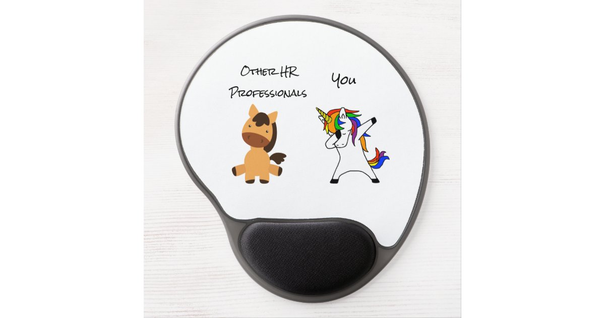 Human Resources HR Unicorn Horse Gel Mouse Pad | Zazzle