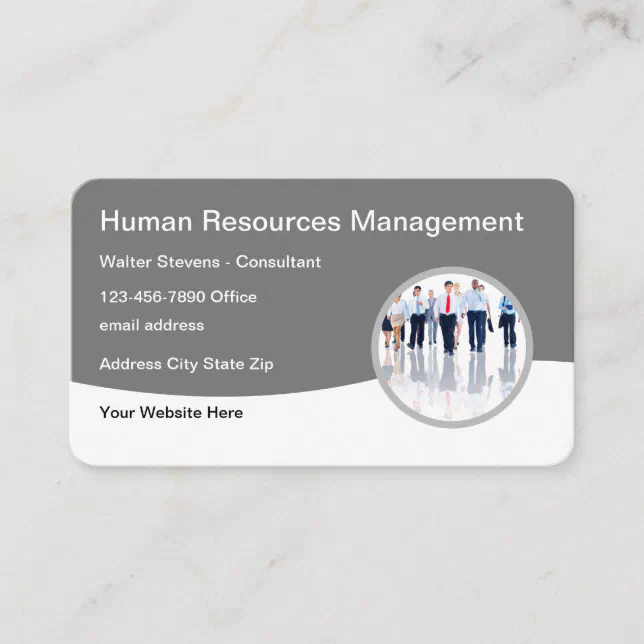 Human Resources Management Modern Business Card | Zazzle