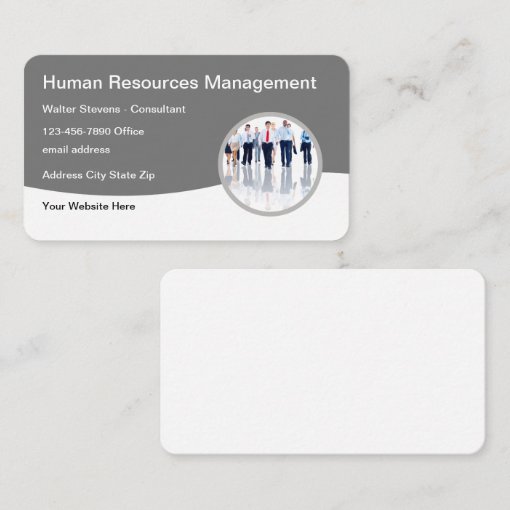 Human Resources Management Modern Business Card | Zazzle