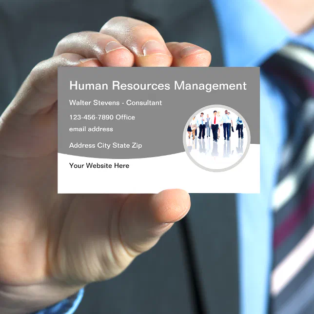 Human Resources Management Modern Business Card | Zazzle