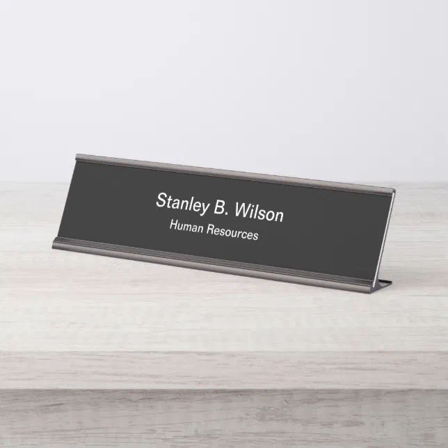 Human Resources Office Staff Desk Name Plate | Zazzle