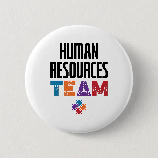 Human Resources Team HR Button | Zazzle