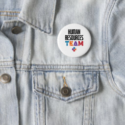Human Resources Team HR Button | Zazzle