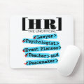 Human Resources Unofficial Funny HR Mouse Pad | Zazzle