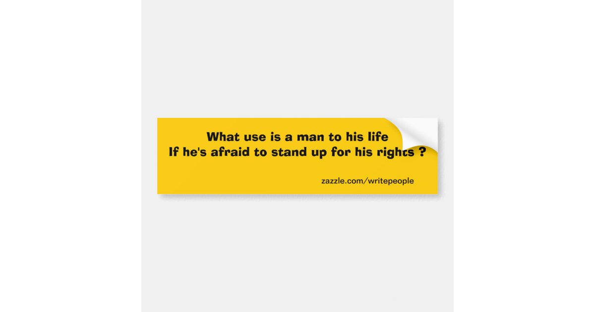 Human rights bumper sticker | Zazzle