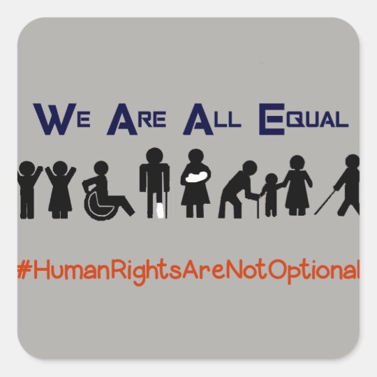 Human Rights Equality Disability Protest Sticker | Zazzle.com