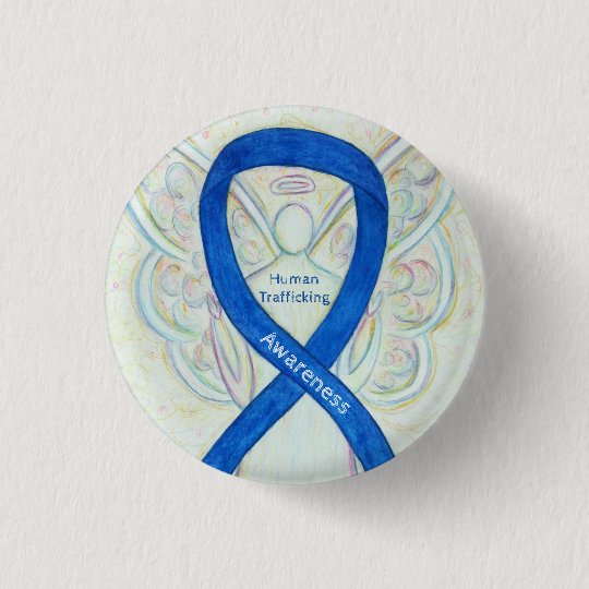 Human Trafficking Awareness Angel Ribbon Pin | Zazzle.com